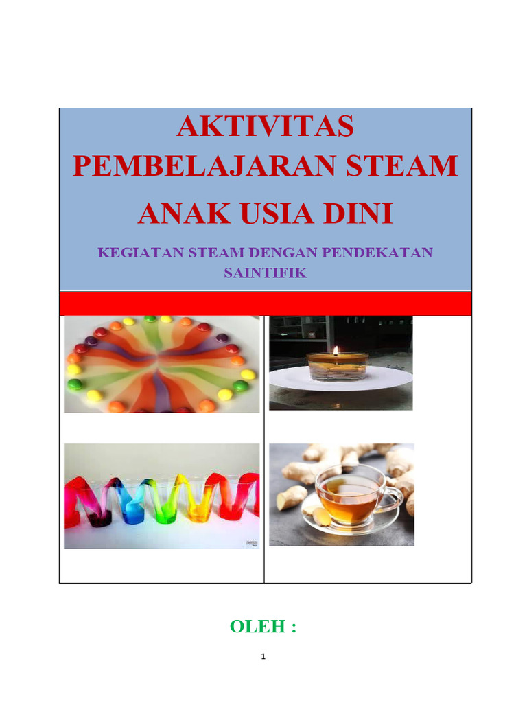 Aktivitas Steam Anak Usia Dini | PDF