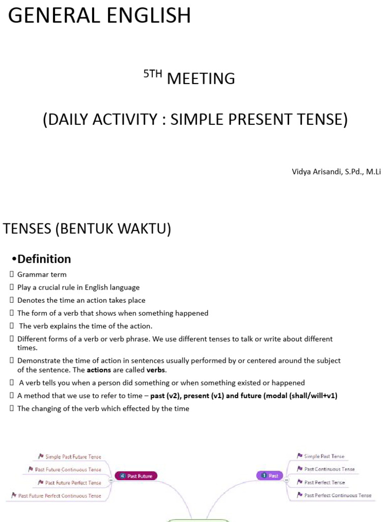 Daily Activity 1 Simple Present Tense | PDF | Grammatical Tense | Verb