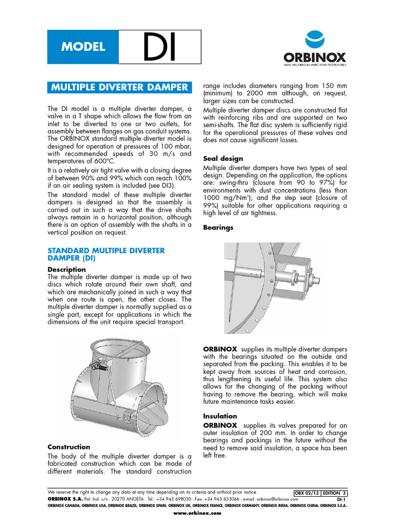 DI - Multiple Diverter | PDF | Valve | Actuator