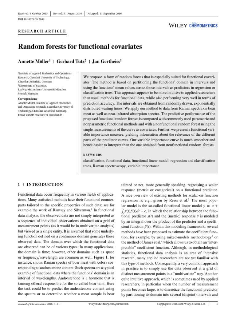 4 - Random Forests For Functional Covariates | PDF | Regression ...