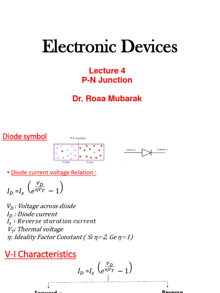 Electronic Devices Lecture 4 | PDF | Physical Quantities | Computer Engineering