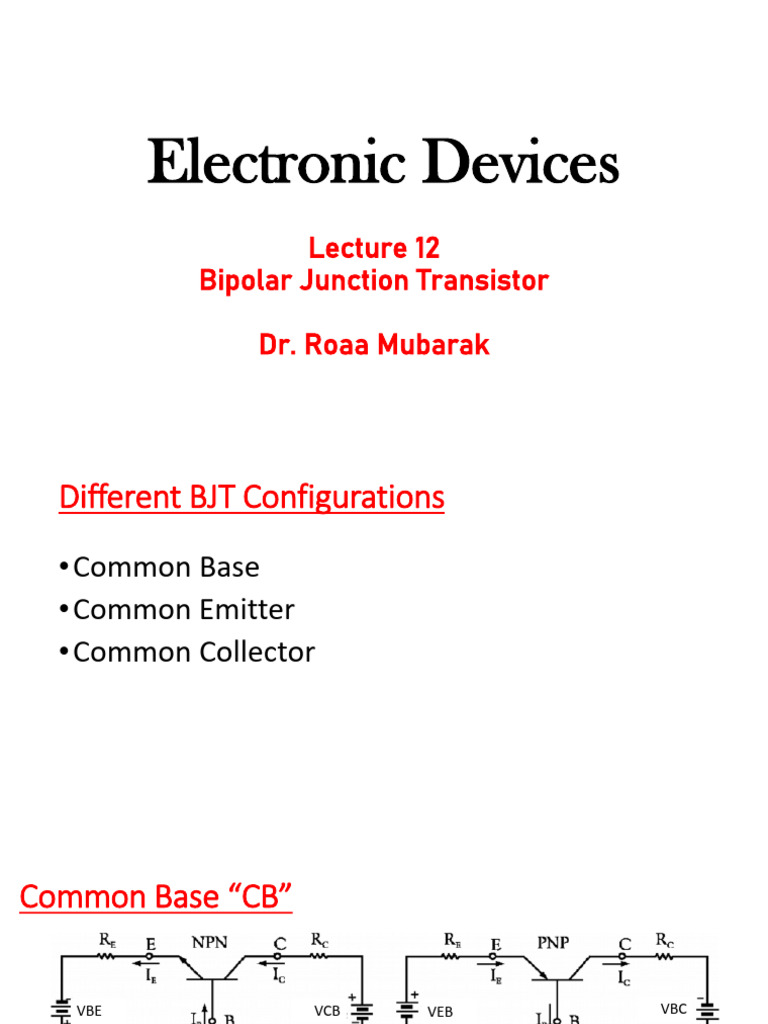 Electronic Devices Lecture 12 | Download Free PDF | Bipolar Junction Transistor | Amplifier