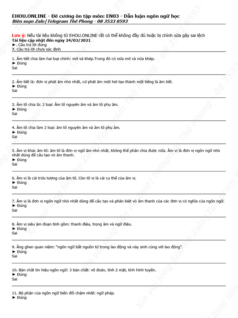 EN03 - Dẫn Luận Ngôn Ngữ Học | PDF