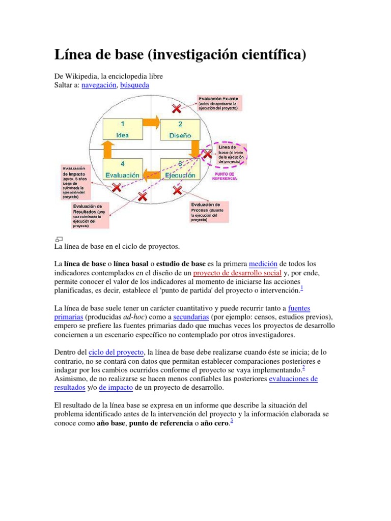 Concepto de Línea de Base | PDF | Science | Ciencia (general)