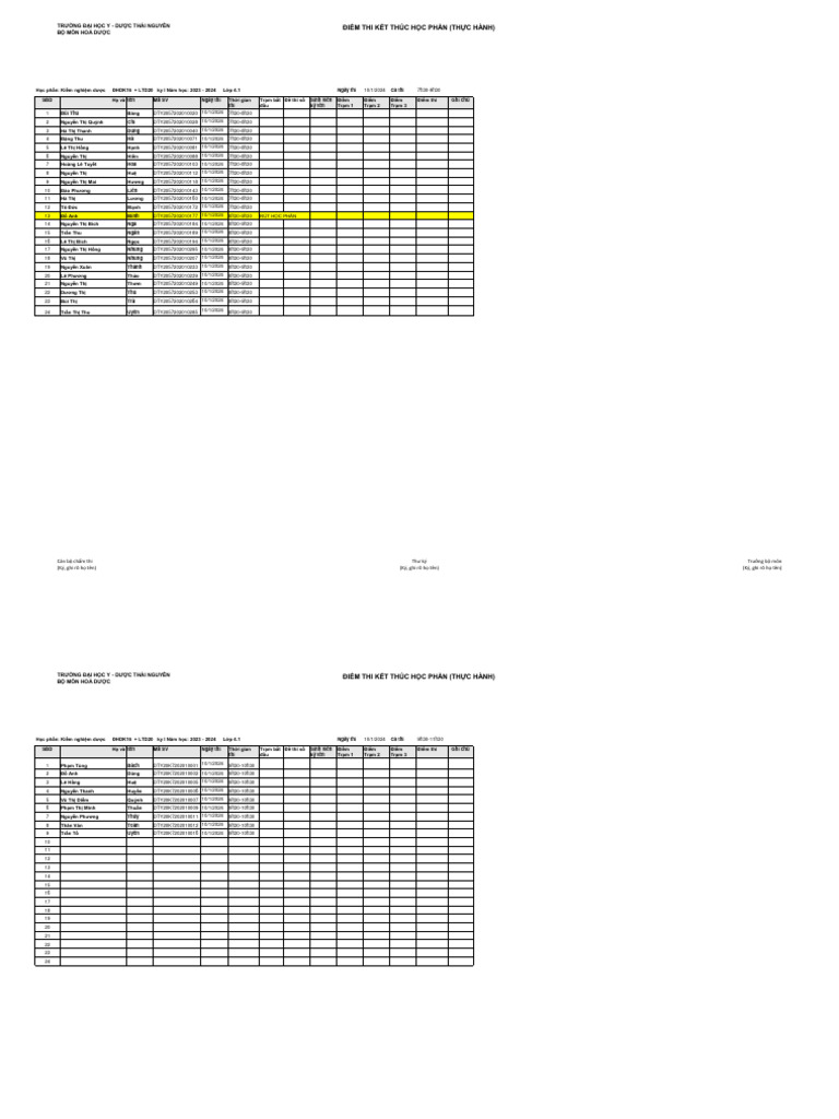Phân Công Thi Th Knt 2023 2024 Pdf