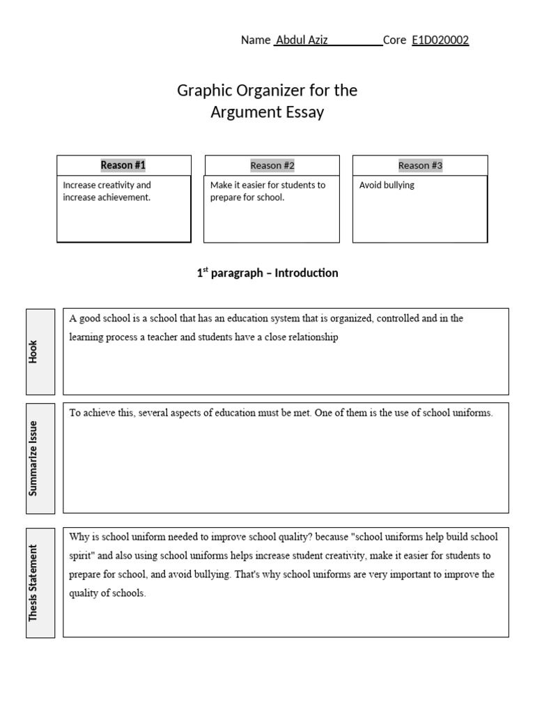 argument-essay-ABDUL AZIZ - 3A | PDF | Cognition