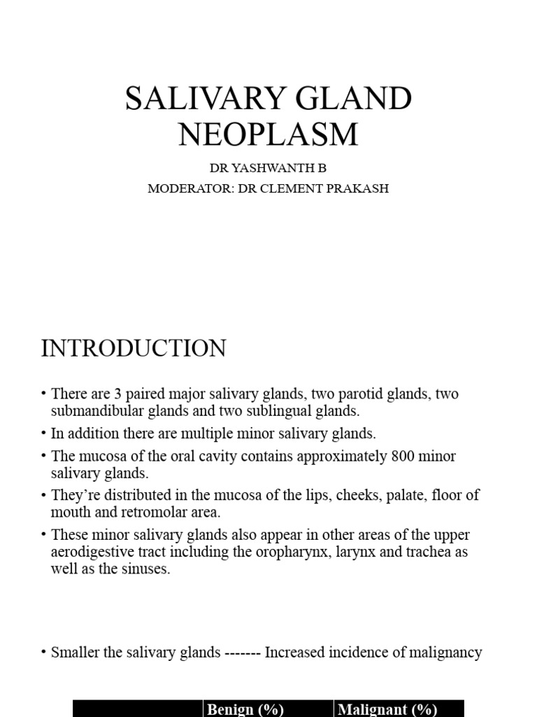 Salivary Gland Neoplasms | PDF | Adenoma | Carcinoma