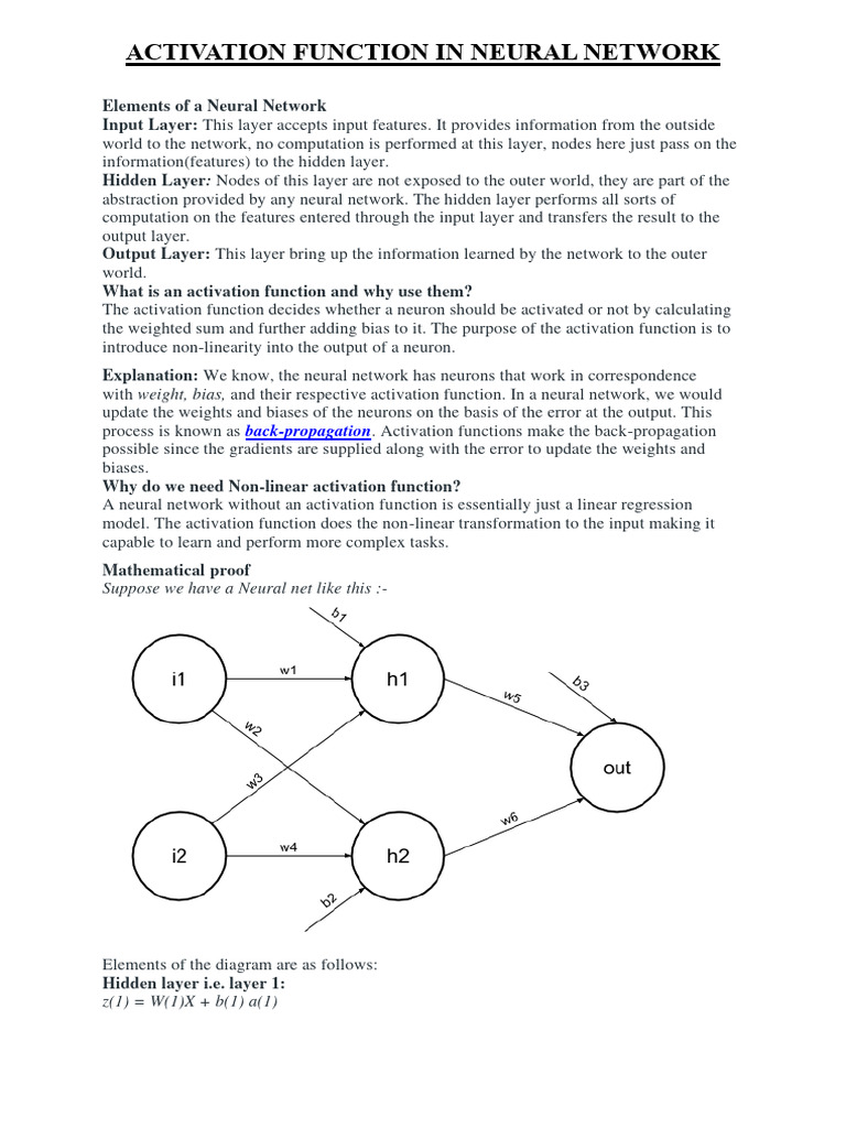 Activation Function | Download Free PDF | Artificial Neural Network | Applied Mathematics