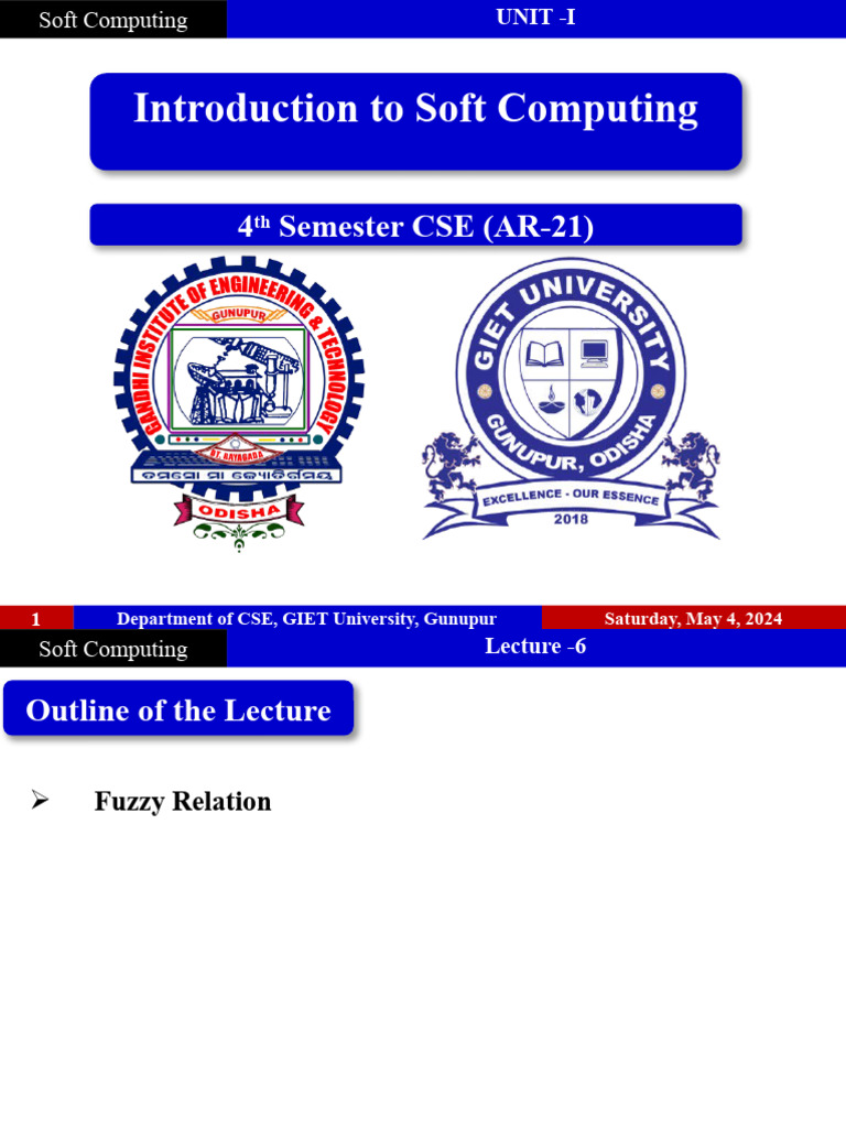ISC Unit I Topic-5 | PDF | Fuzzy Logic | Logic