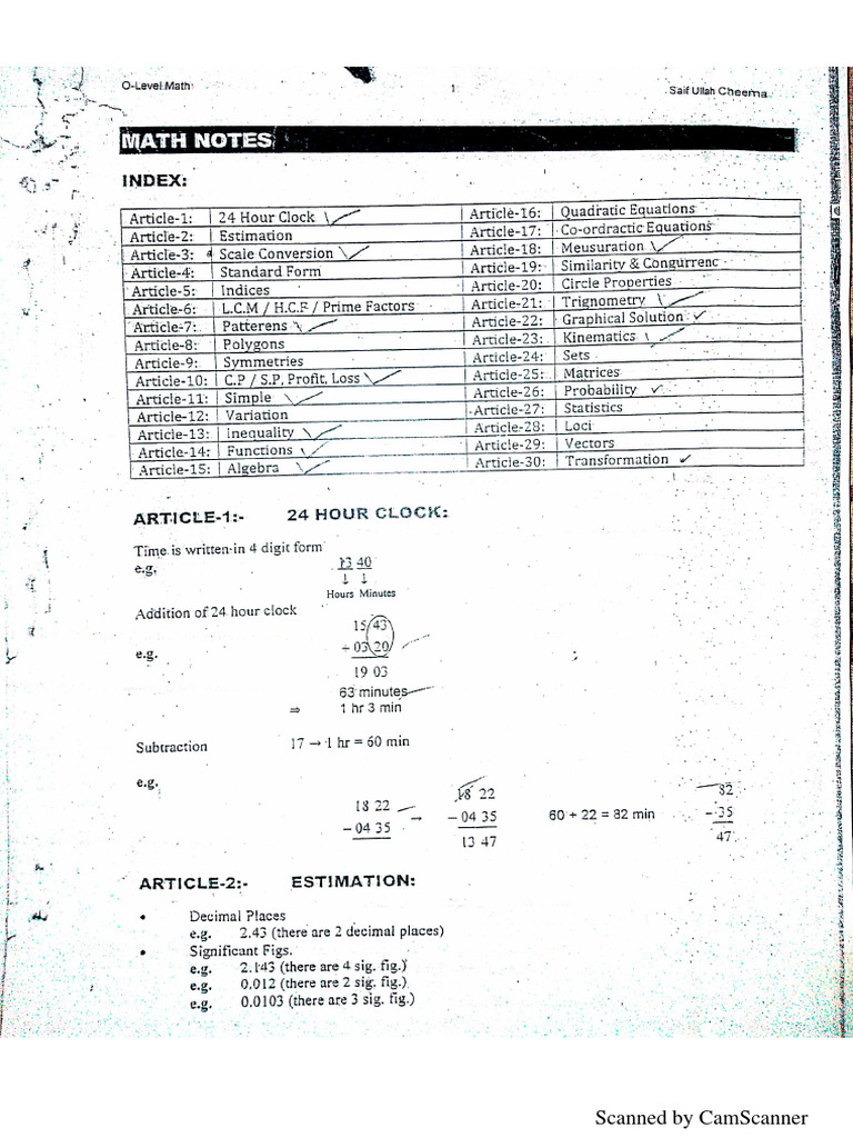 Math 4024 Notes by Sir SaifUllah Cheema (Green Hall) | PDF Math 4024 Notes by Sir SaifUllah Cheema (Green Hall) | PDF