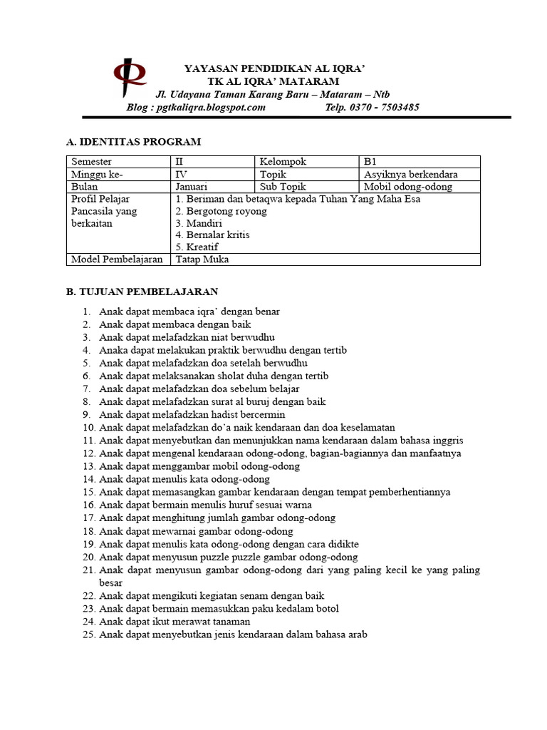Modul Ajar Asyiknya Berkendara IV B3 | PDF Modul Ajar Asyiknya Berkendara IV B3 | PDF