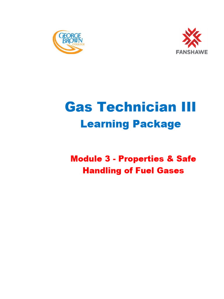 G3 Module 3 - Properties & Safe Handling of Fuel Gases | PDF ...