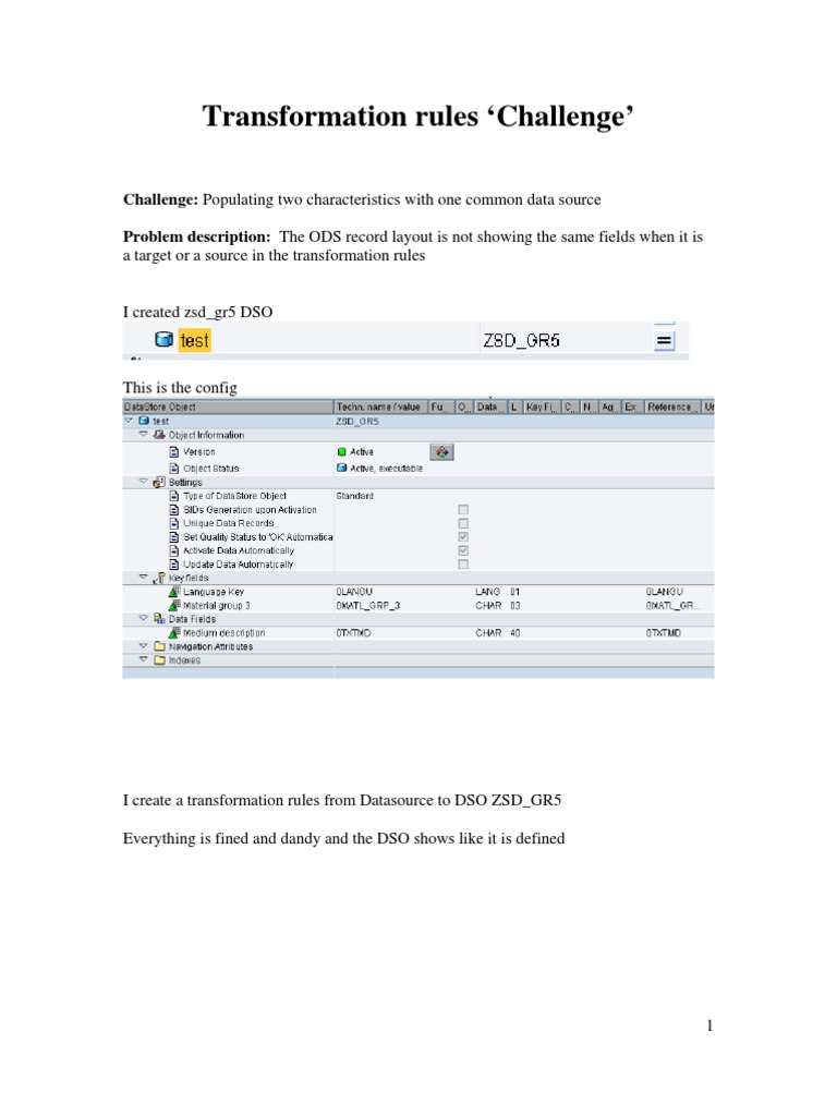 Transformation Rules Data Mapping Issue | PDF | Career & Growth ...