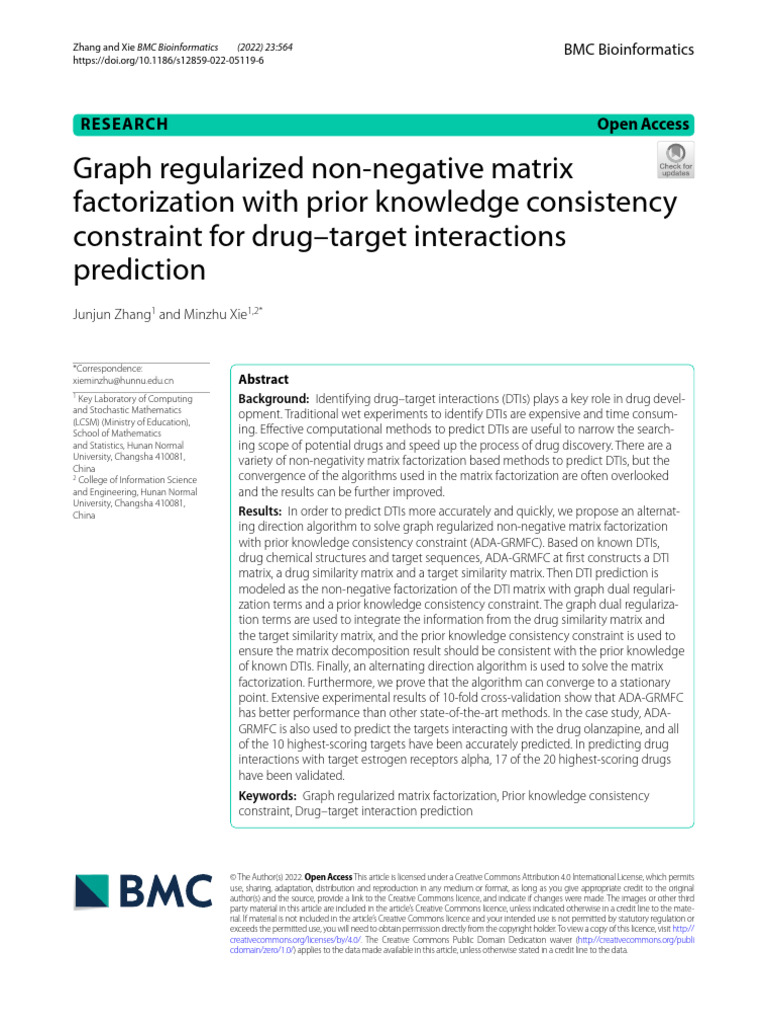 Graph Regularized Non-Negative Matrix Factorization With Prior ...