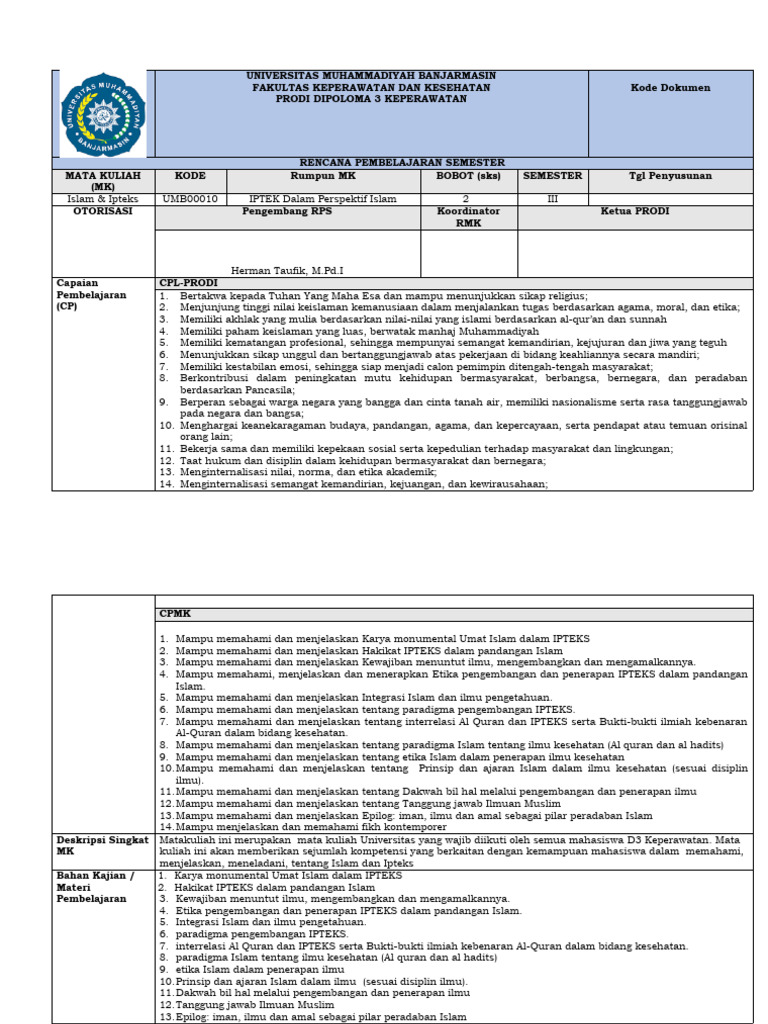 RPS AIK IV Oke | PDF