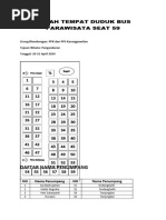 Denah Kursi Bus Pariwisata 50 Seat | PDF