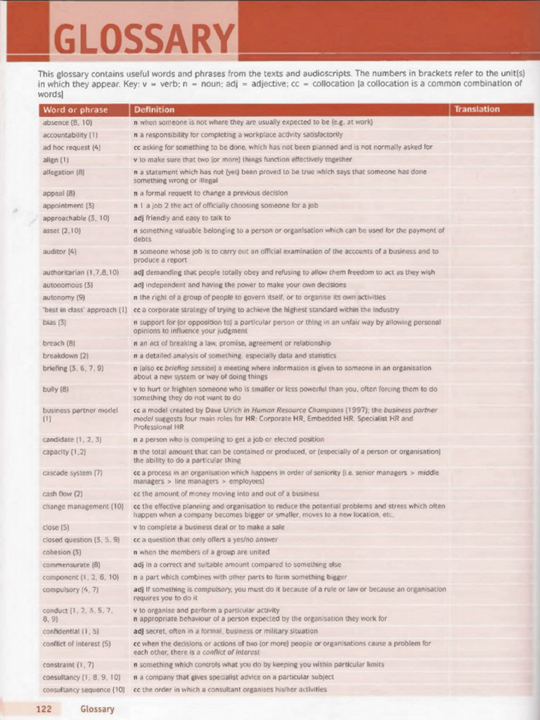 GLOSSARY | PDF | Grammar | Linguistic Typology