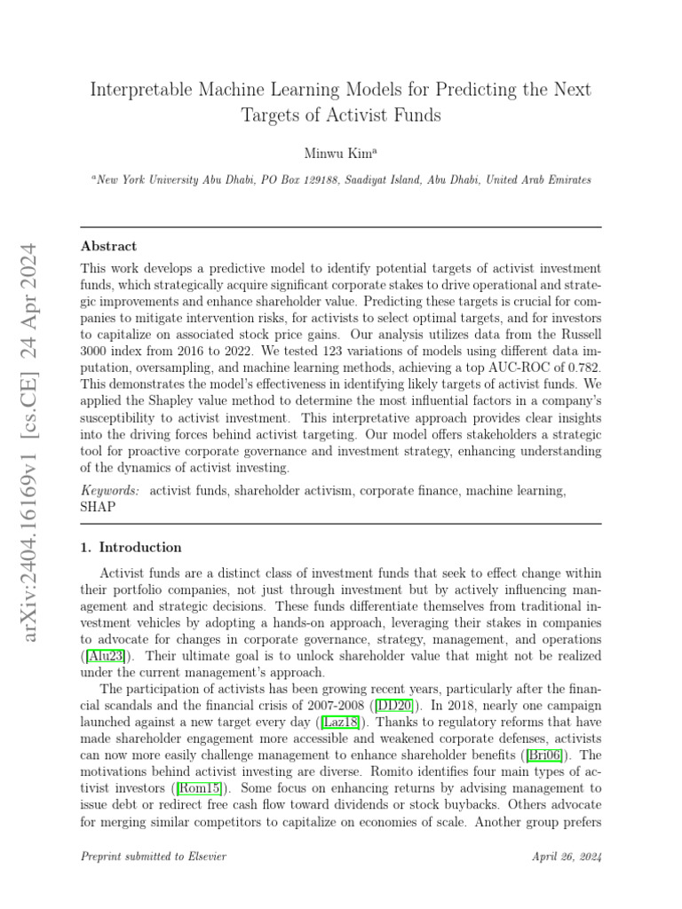 Interpretable Machine Learning Models For Predicting The Next Targets ...