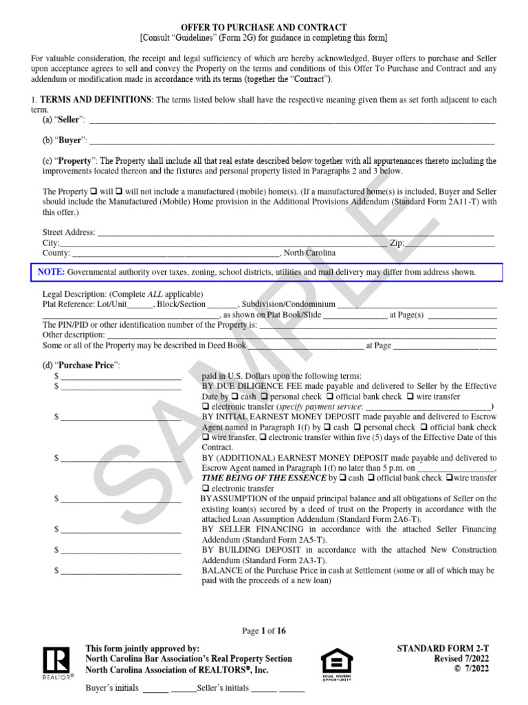 Offer To Purchase Contract | PDF | Fha Insured Loan | Indemnity