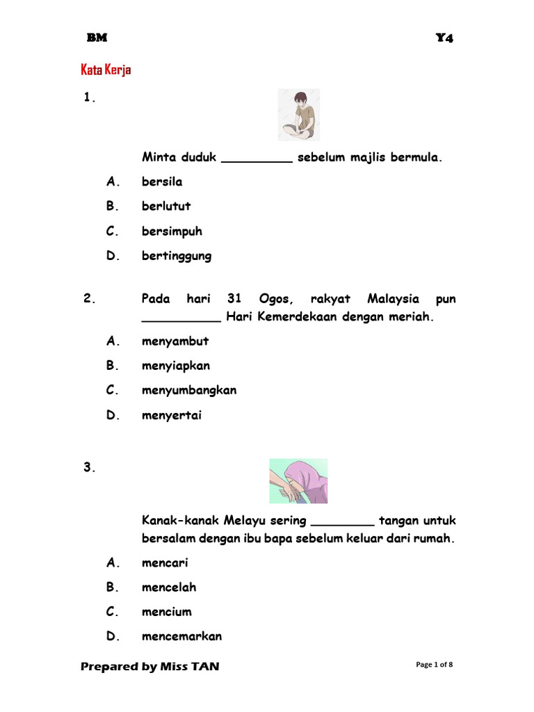 Soalan tatabahasa - Tahun 4 Bahasa Melayu | PDF