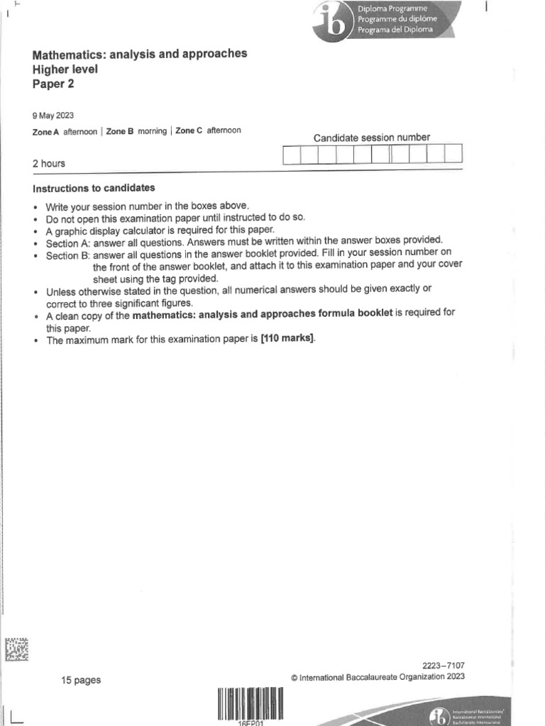 May 2023 HL Paper 2 Key | PDF