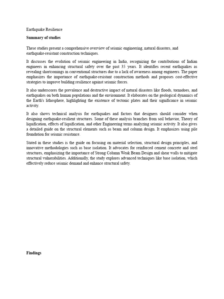 Earthquake Resilience | PDF | Earthquake Engineering | Earthquakes