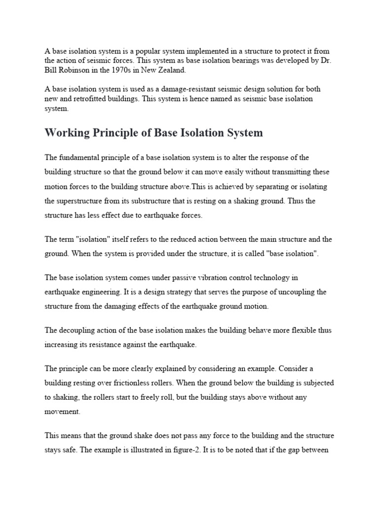 Base Isolation | PDF | Earthquake Engineering | Stiffness