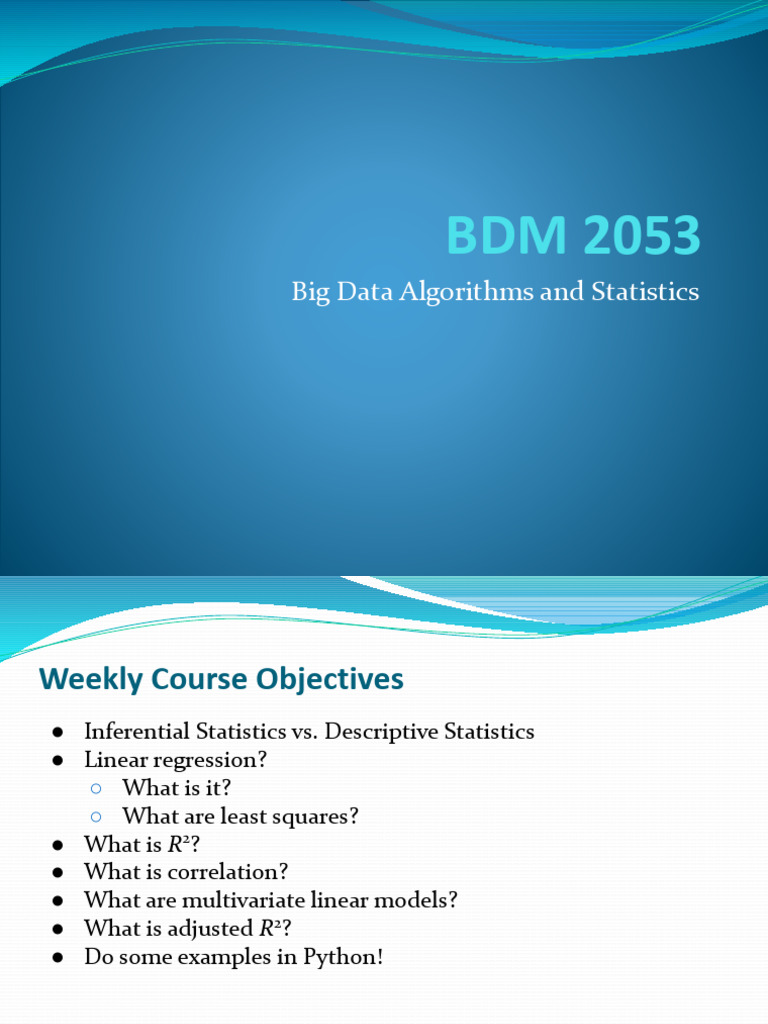 Week3 Modified | PDF | Statistics | Coefficient Of Determination