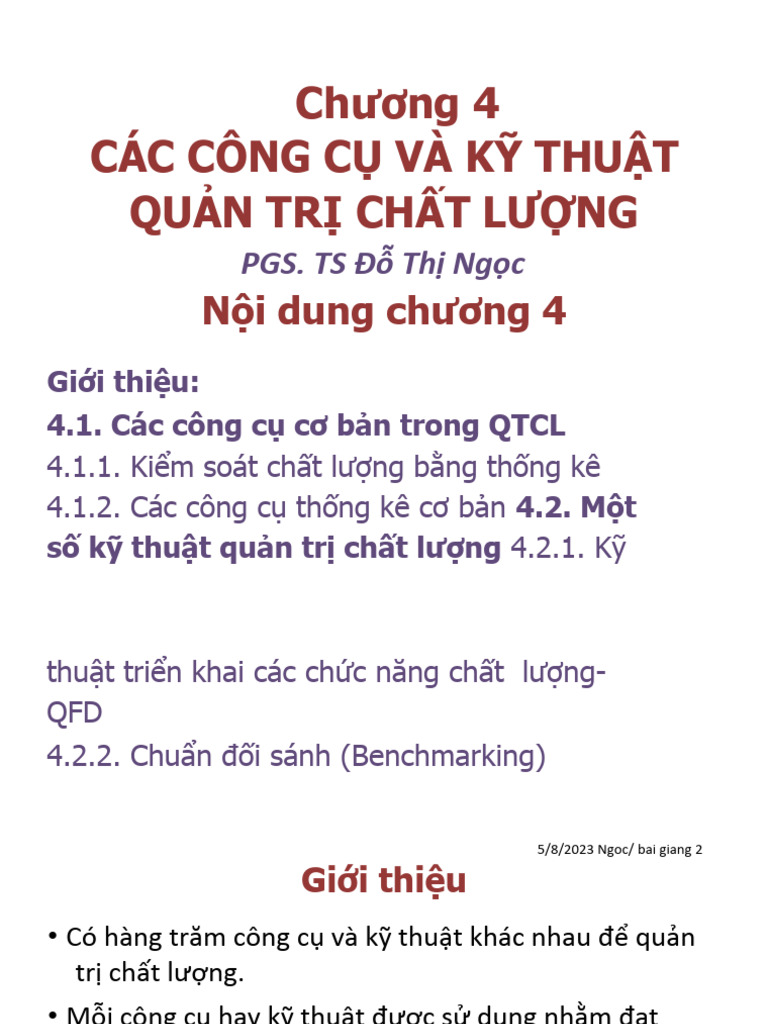 05.5.2023 Chương 4 QTCL. S A | PDF