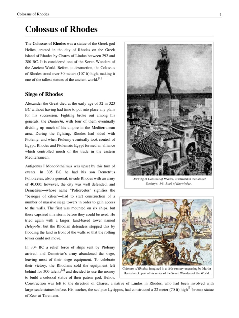 Colossus of Rhodes | PDF