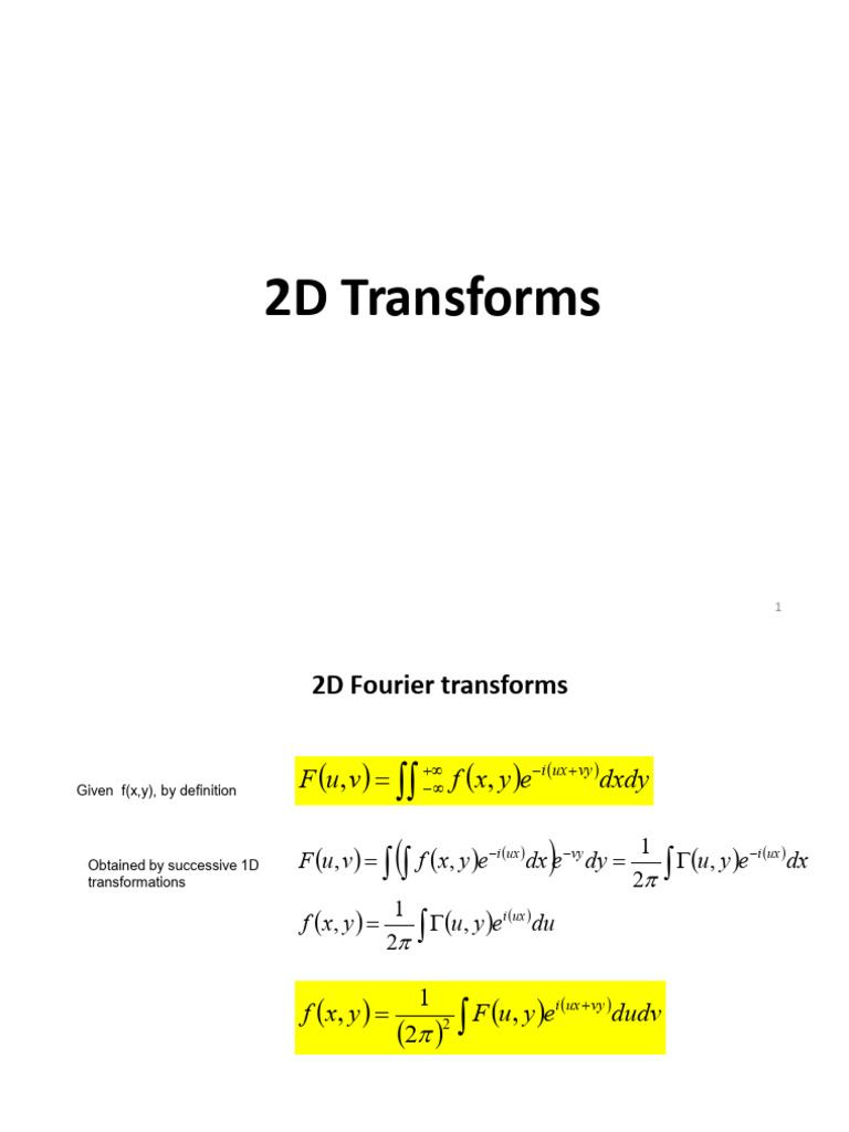 2D Transforms and More | Download Free PDF | Physics | Theoretical Physics