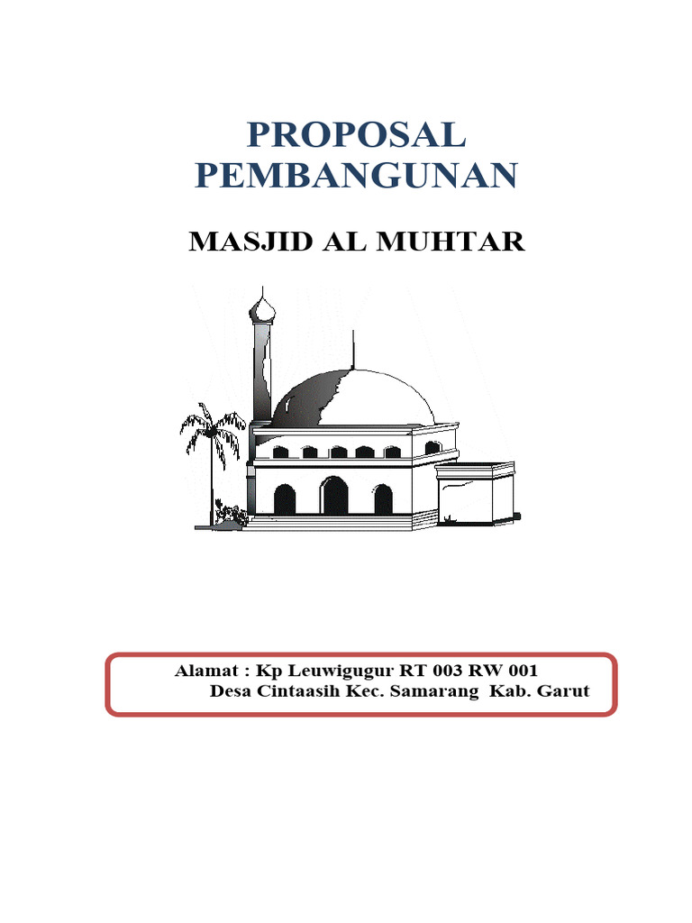 PROPOSAL_PEMBANGUNAN_MASJID_al muhajirin | PDF