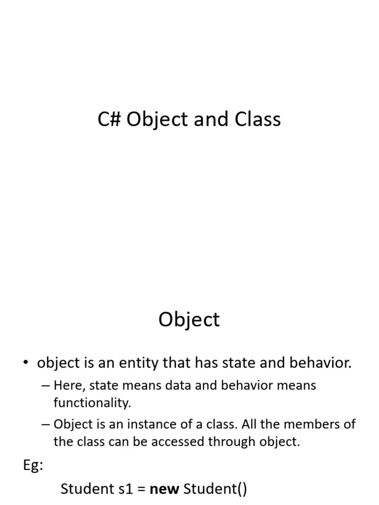 Objects and Classes | Download Free PDF | Programming | Constructor ... Objects and Classes | Download Free PDF | Programming | Constructor ...