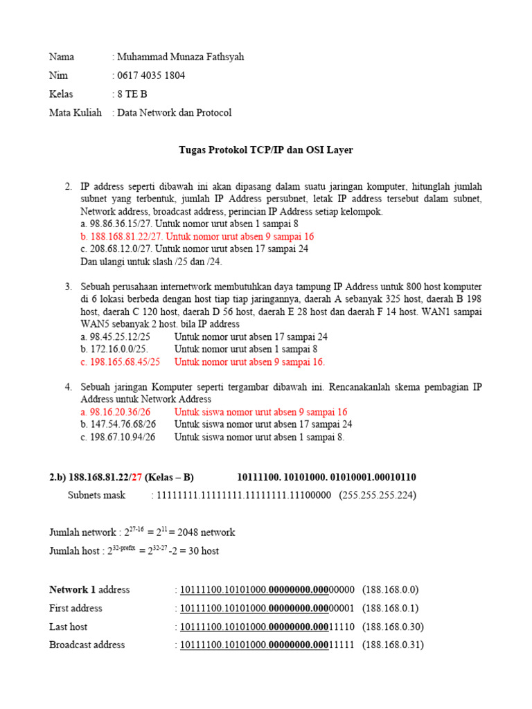 Protokol TCP-IP Dan OSI Layer | PDF | Komputer