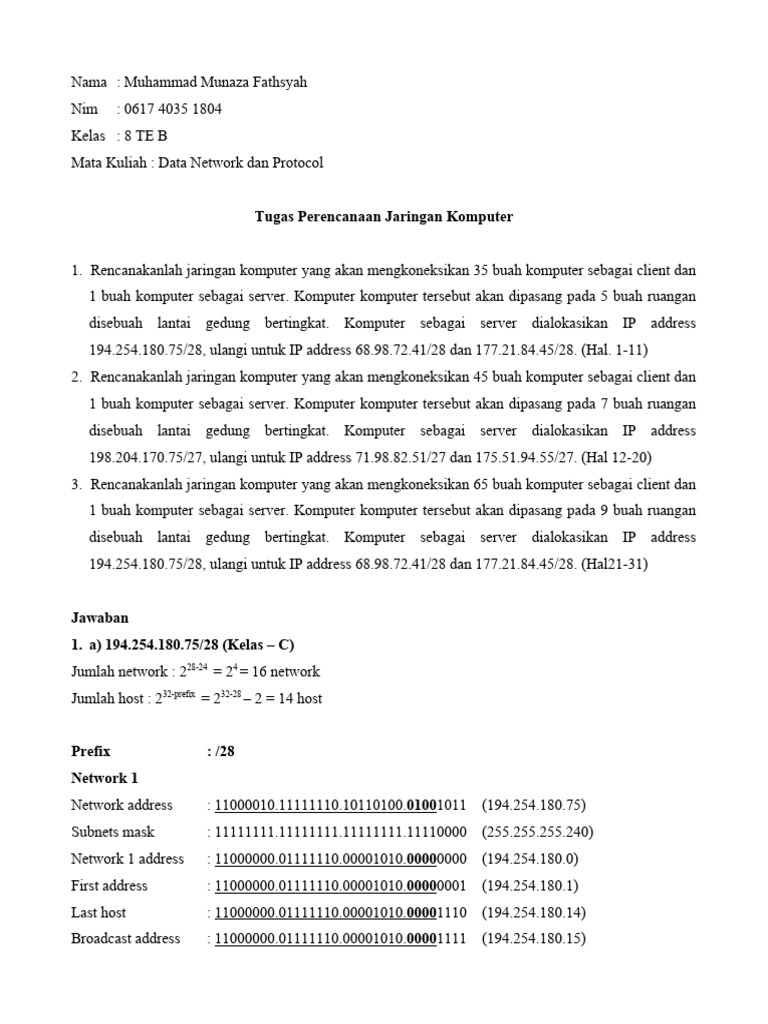 Perencanaan Jaringan Komputer | PDF | Griya & Taman