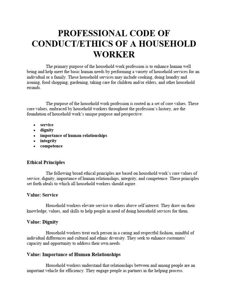 Lesson 3 Professional Code of Conduct | PDF | Sexual Harassment | Hygiene