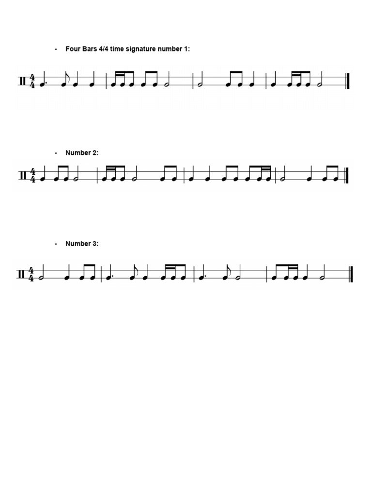 Rhythm Dictation Answers | PDF