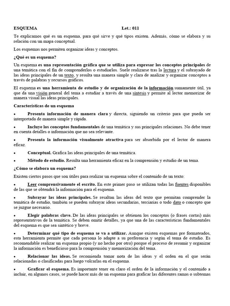 Guía Completa de Esquemas y Mapas Conceptuales | PDF