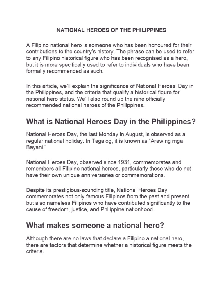 National Heroes of The Philippines | PDF | Philippines | Spanish East Indies