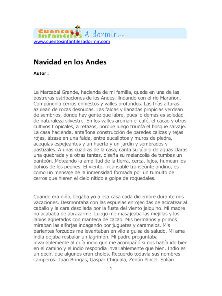 Cuento de Navidad en los Andes | PDF | Poesía