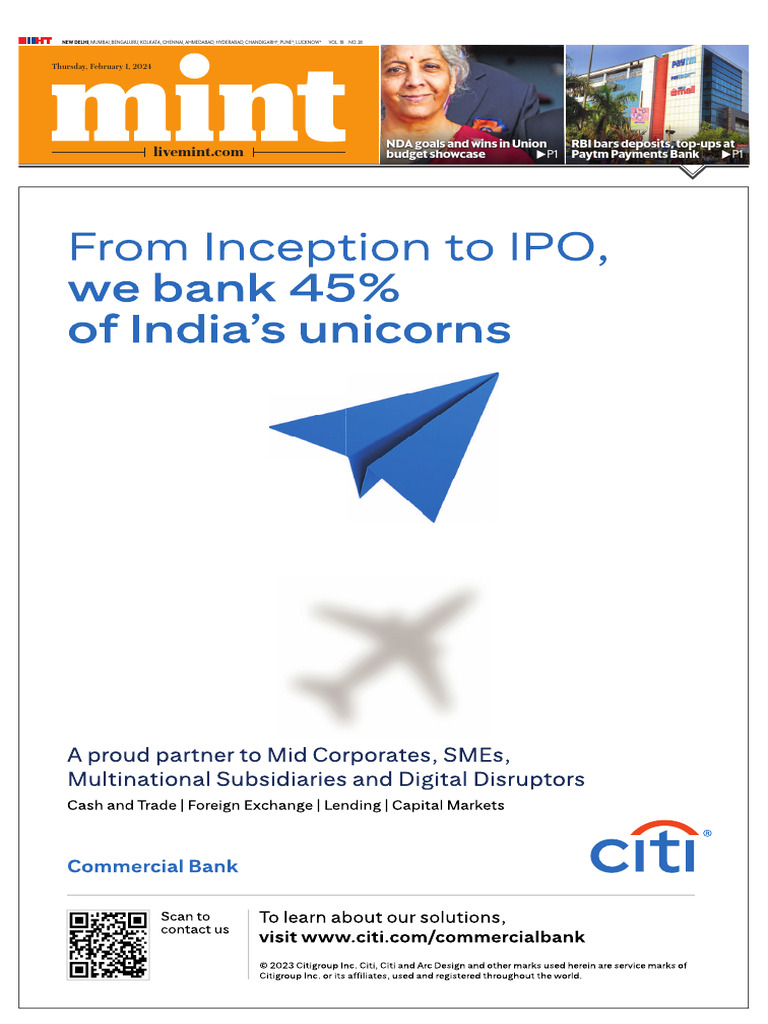 Mint Delhi 01-02-2024 240201 083443 | PDF | Economies