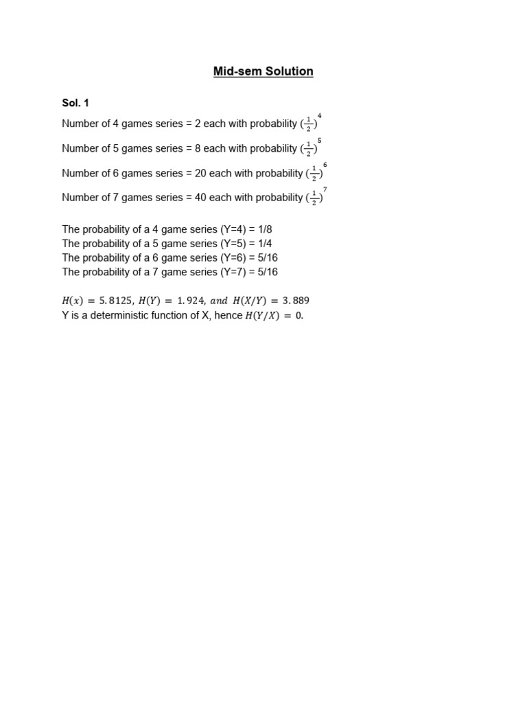 ITC Mid-Sem Solution | PDF