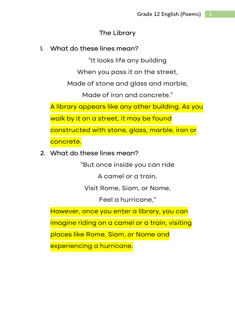 G12 Poem | PDF | Relaxation (Psychology)