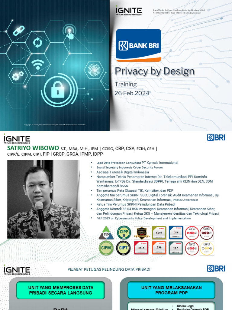 (Materi Training) BRI - Privacy by Design | PDF