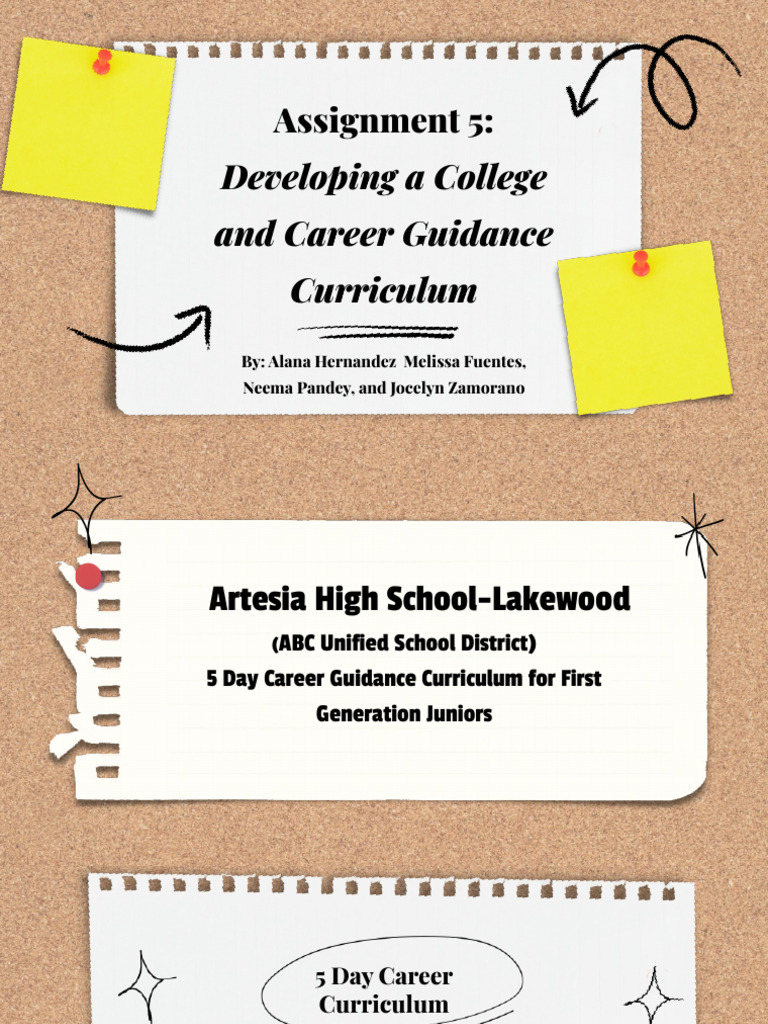 assignment 5 developing a college and career guidance curriculum | PDF ...
