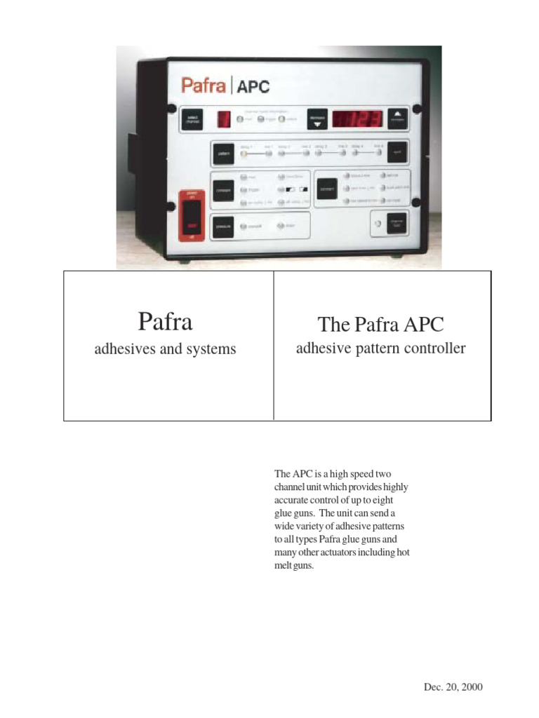 The Pafra APC | PDF | Alternating Current | Adhesive