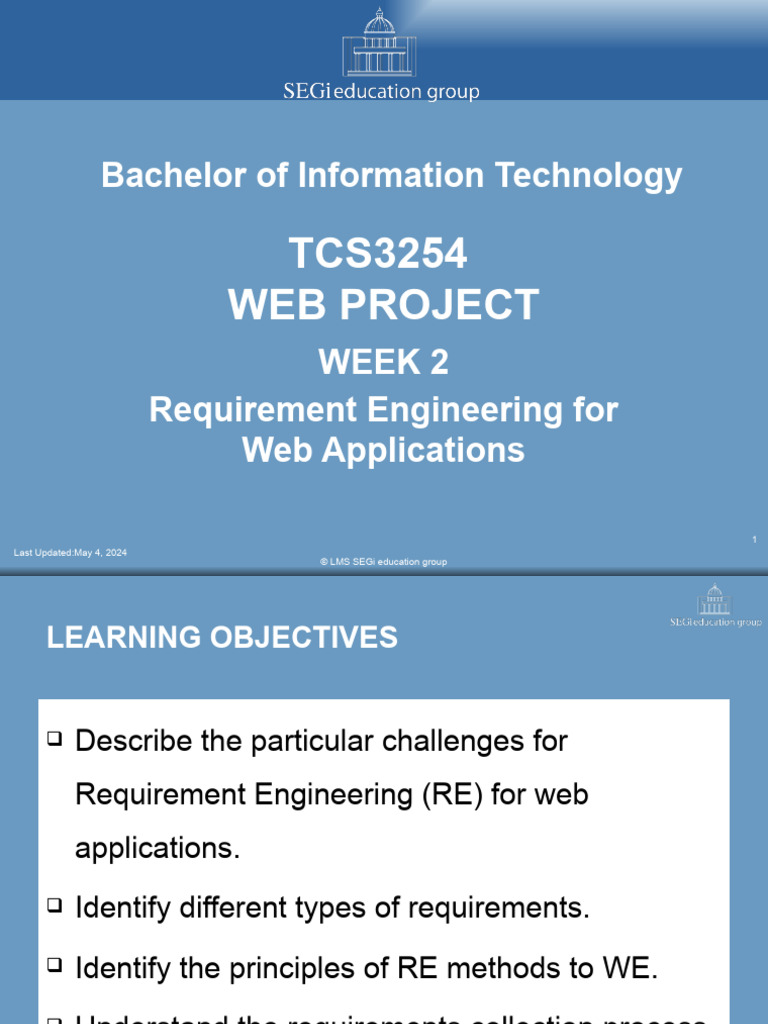 Requirement Engineering for Web Apps | PDF | System | Specification ...
