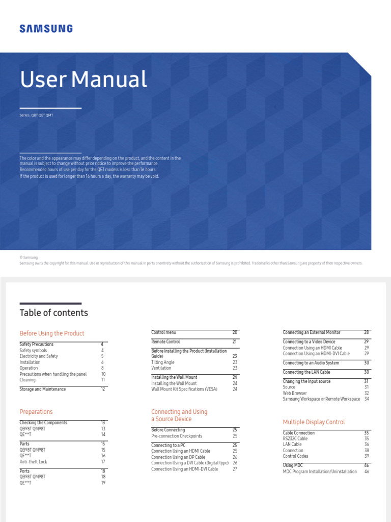 QET User Manual | PDF | Ac Power Plugs And Sockets | Hdmi