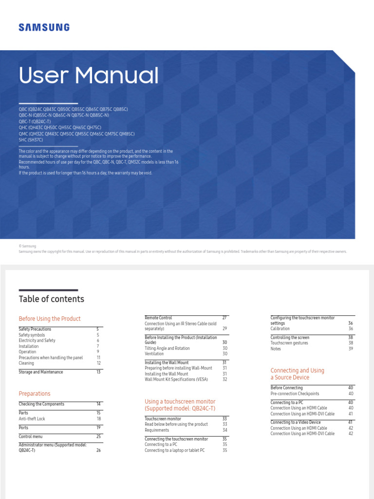 User Manual | PDF | Ac Power Plugs And Sockets | Hdmi