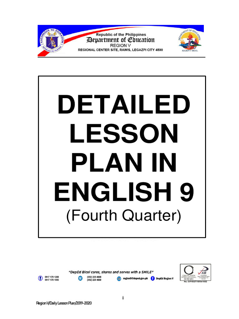GRADE 9-4TH Quarter DLP English-1 | PDF | Verb | Learning